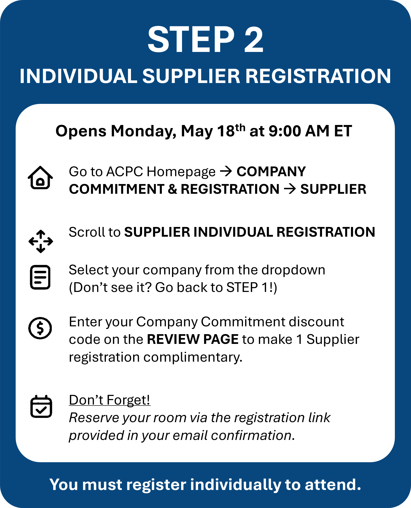 2026 Supplier Registration Process